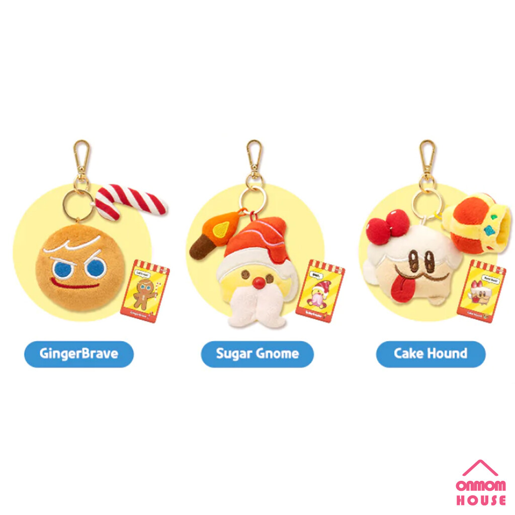 Cookie Run Kingdom Mascot Plush Keychain GingerBrave Gnome Cake Hound ...