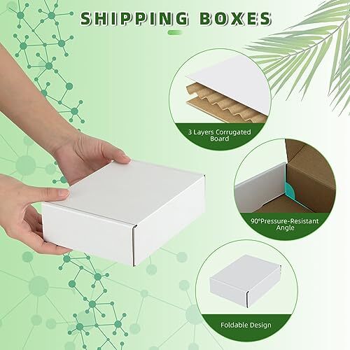 20pack 6x4x3 Shipping Boxes For Small Business White Corrugated ...