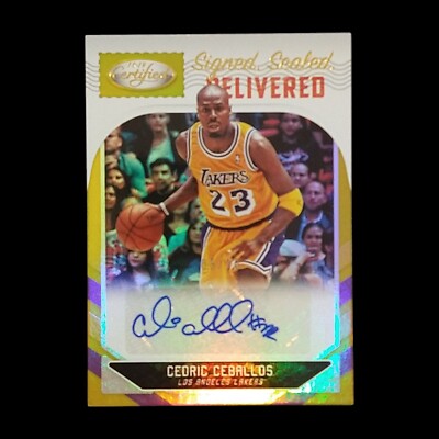 2018-19 Panini Certified Cedric Ceballos Auto /10 Gold Autograph Lakers ...