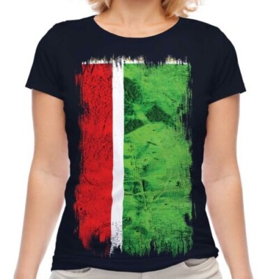CHECHEN REPUBLIC GRUNGE FLAG LADIES T-SHIRT TEE TOP FOOTBALL GIFT SHIRT ...