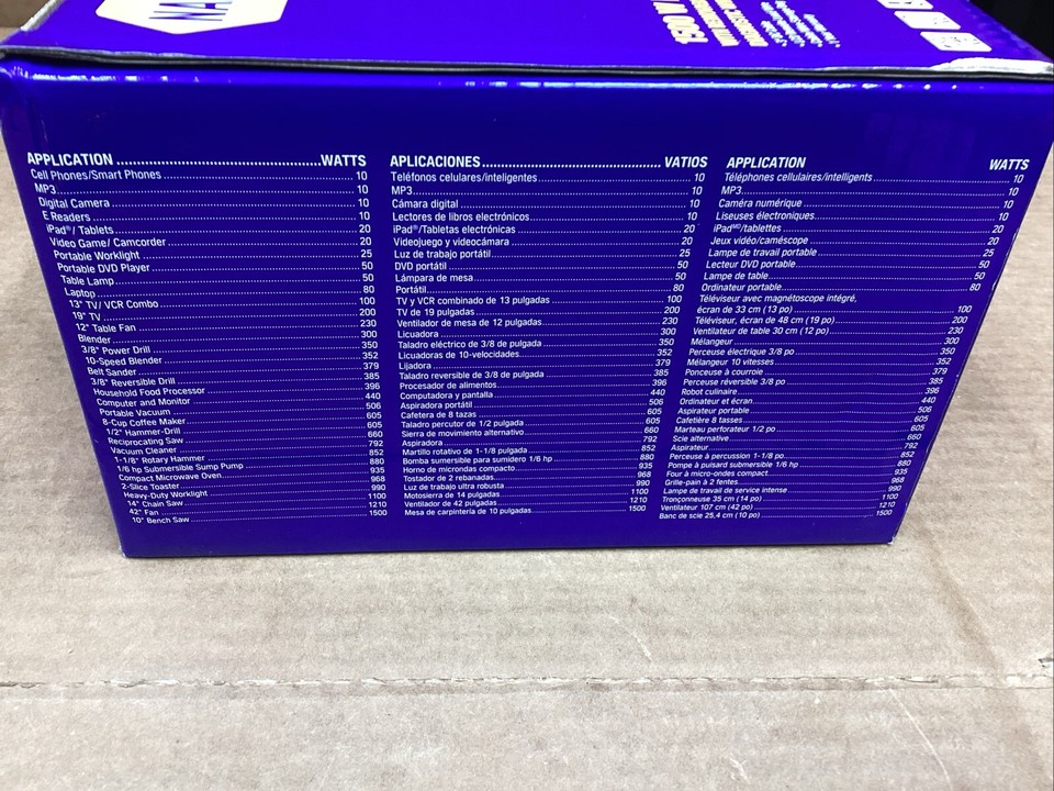 Maxi Trac / NAPA 1500W Power Inverter w/ LCD Diagnostic Wired Remote ...