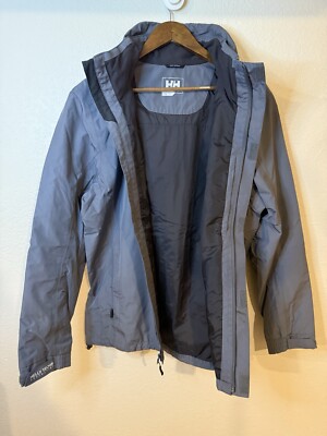 Helly Hansen Helly Tech Womens Gray Jacket Size Large Windbreaker Rain Snow | eBay