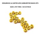 EDELBROCK & CARTER AFB CARBURETOR MAIN JETS Metering Rod kit SIZES .070 ...