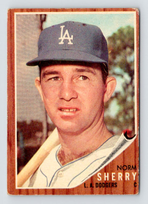 1962 Topps Card, #238 Norm Sherry, Los Angeles Dodgers | eBay
