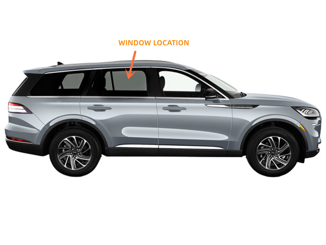 Passenger/Right Rear Door Window Laminated Glass For 2020-2024 Lincoln ...