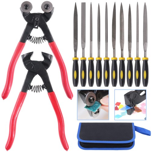 12Pcs Mosaic Tools Set, Heavy Duty Wheeled Glass Mosaic Nippers and ...