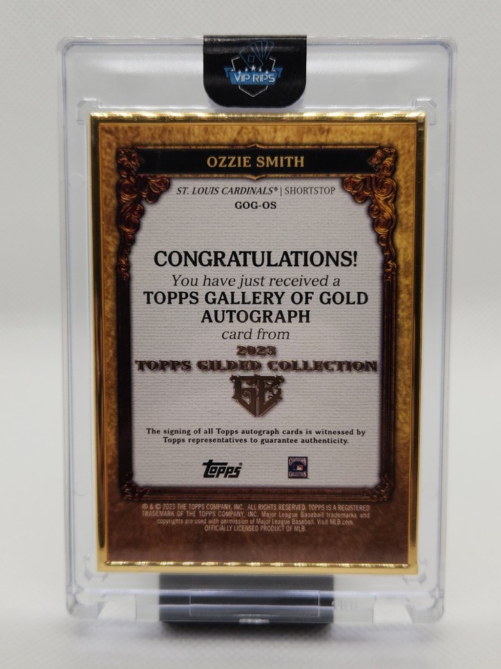 2023 Topps Gilded Collection - Ozzie Smith Autograph Golf Frame #d/25 ...
