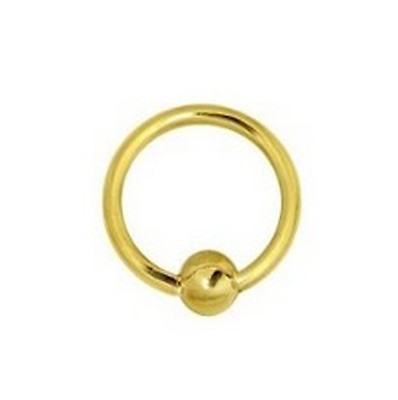 14K Solid Yellow Gold Captive Bead Nipple Ring Body Piercing 14G | eBay
