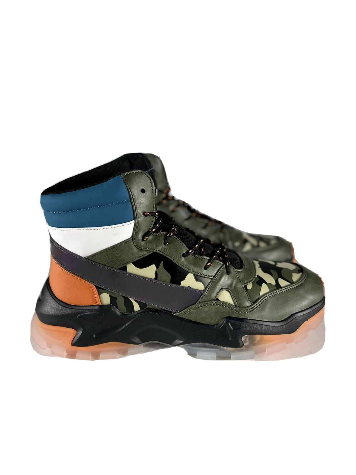 Mazino Wonderstone Chunky High-top Sneakers Men's Fashion Shoes Green ...