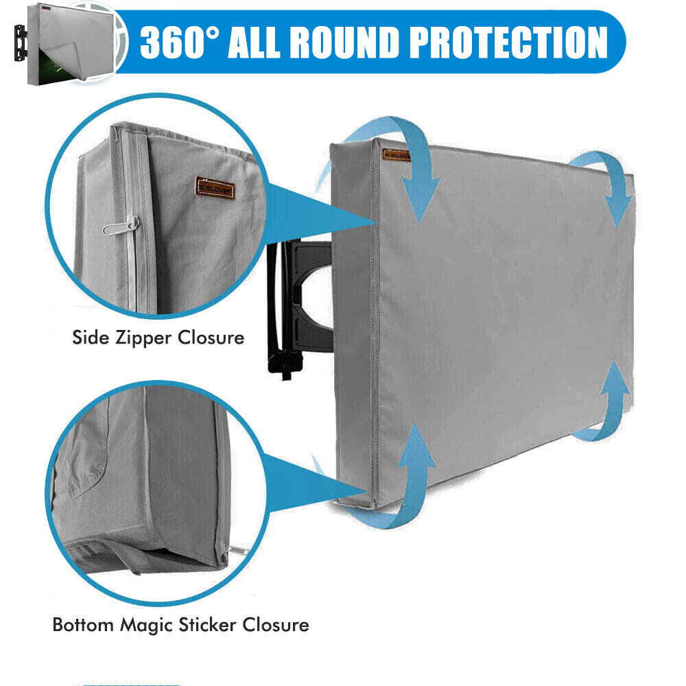 Outdoor TV Cover Fitted 600D Heavy Duty Waterproof Television Protector ...