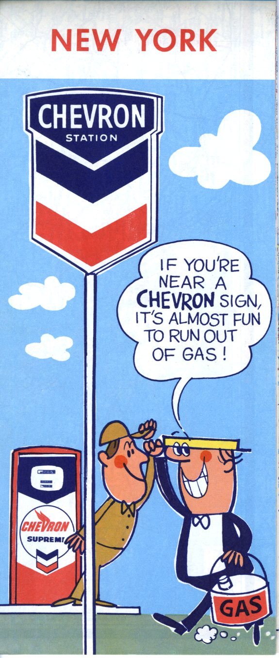 1959 Chevron Road Map: New York NOS | eBay