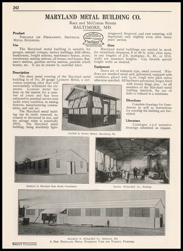 1922 Maryland Metal Building Baltimore MD Photo State Road Commision ...