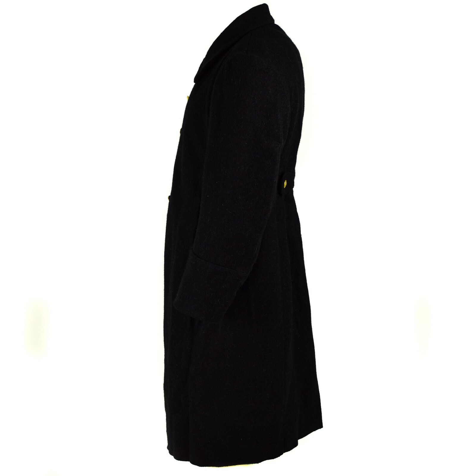 Genuine Soviet Russian army Wool Overcoat Black long officer Navy ...