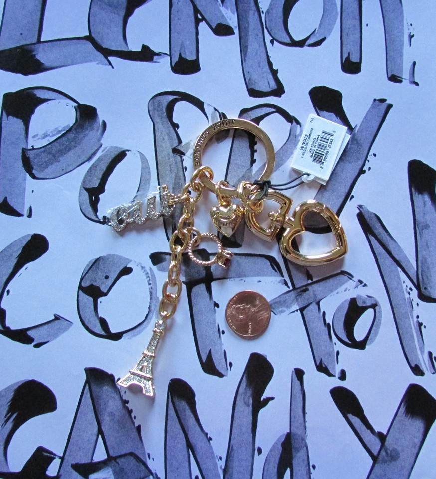 Juicy Couture Key Ring FOB Purse Charm Eiffel Tower Paris French ...
