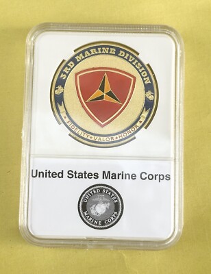 US MARINE CORPS - 3rd MARINE DIVISION Challenge Coin With Case | eBay