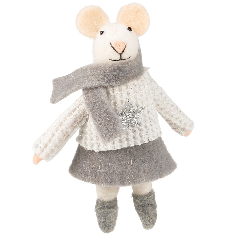 Primitives by Kathy New Years Day Felt Mice Set 2 Critter Holiday Mouse ...