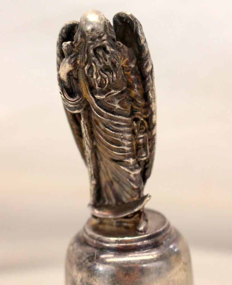 GRIM REAPER / ANGEL OF DEATH Silverplate Bell by DISNEY Artist ADOLFO ...