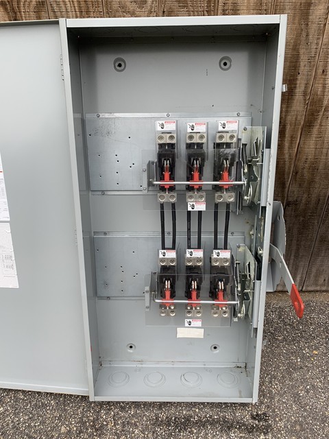 DTNF325 Siemens 400 Amp 240V 3 Pole Non Fused Manual Transfer Switch ...
