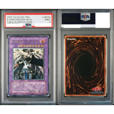 PSA 9 Yugioh Cards Elemental HERO Magma Neos Ultimate Rare TAEV-JP043 ...