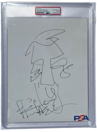 DAVE MATTHEWS SIGNED AUTOGRAPHED 8.5X11 PHOTO SKETCH ARTWORK DRAWING ...