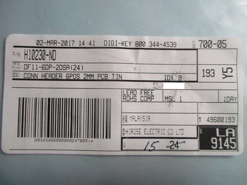 HIROSE DF11-4DS-2C, DF11-6DS-2C, DF11-4DP-2DS, DF11-6DP-2DS, DF11-6DP ...