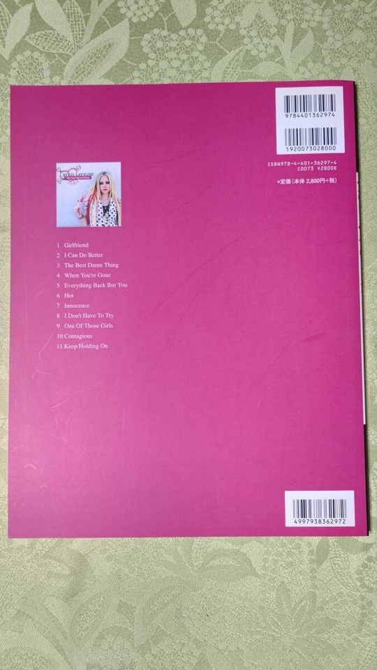 929-7 Band Score Avril Lavigne Best Damn Thing 11 songs July 11, 2007 ...