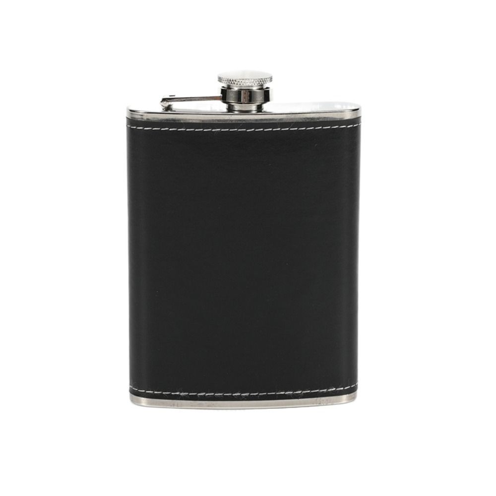 Stainless Steel Hip Flask PU Leather Wrapped Whisky Flagon Alcohol Wine ...