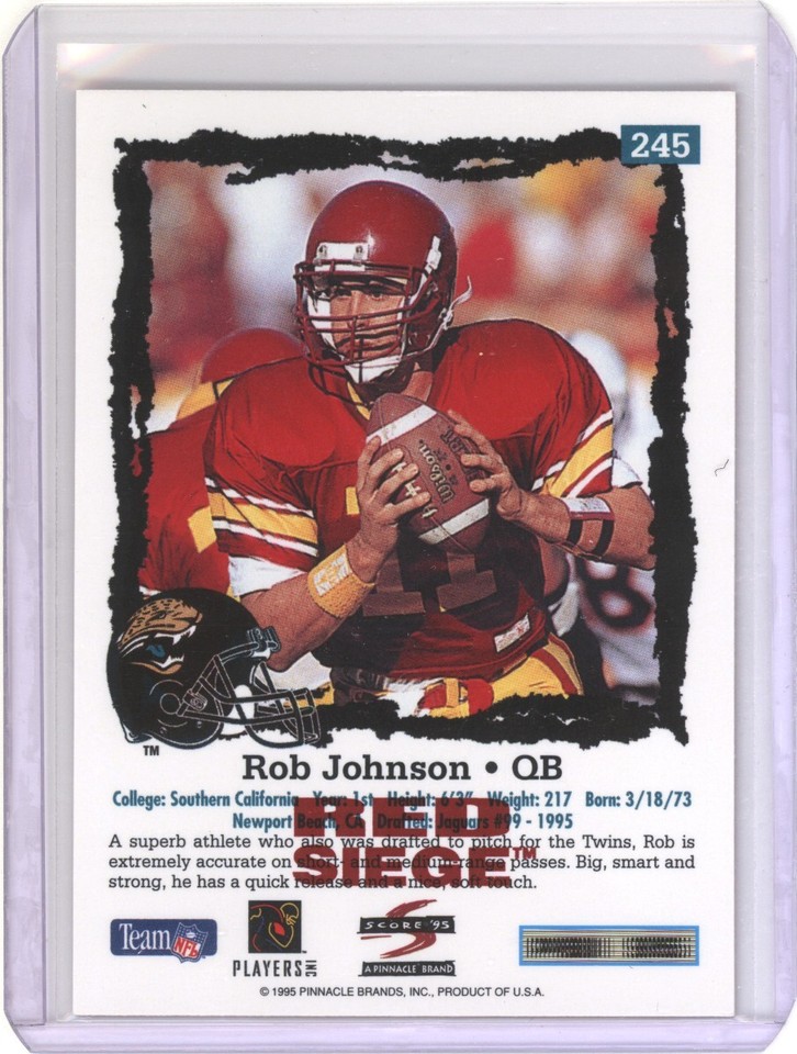 1995 Score Red Siege #245 Rob Johnson | eBay