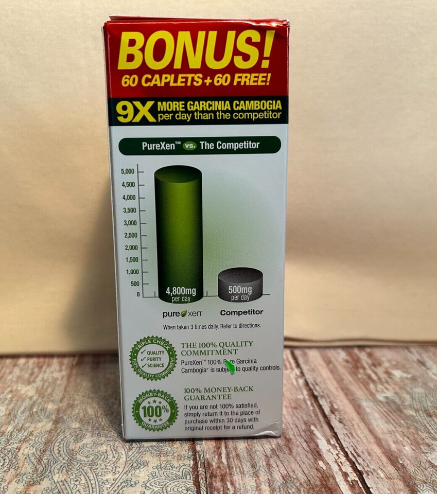 Pure Xen 100% Pure Garcinia Cambogia Apple Cider Vinegar 120 Caps 10/24 ...