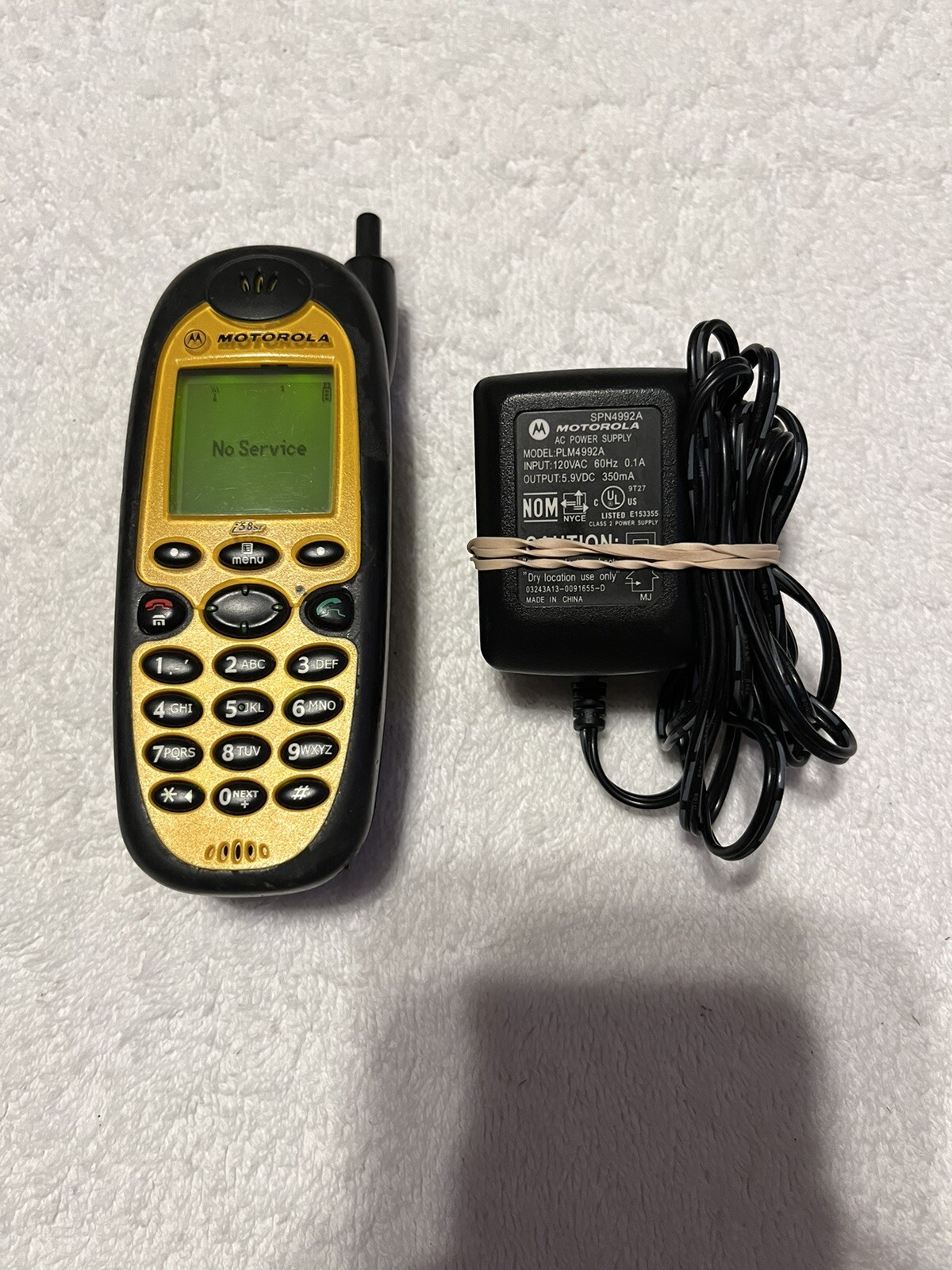 Motorola i58sr Nextel Yellow Cell Phone iDen Collector Piece w/ Battery ...