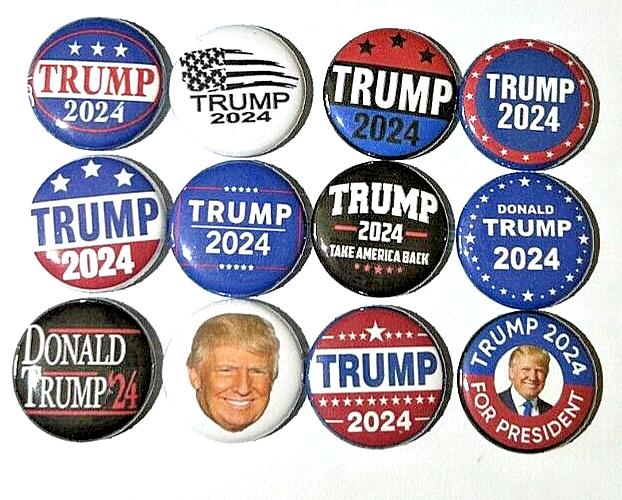 2024 Trump Campaign President Pins 12 Pin Lot New Button Donald 24 ...