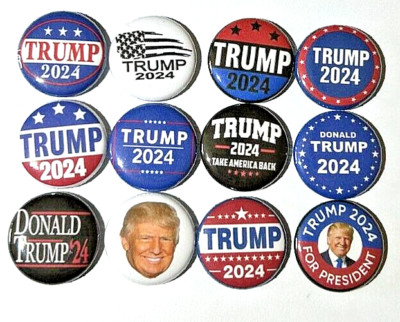 2024 Trump Campaign President Pins 12 Pin Lot New Button Donald 24 ...