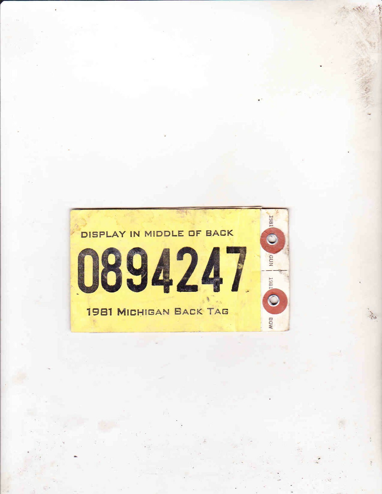 MICHIGAN HUNTING LICENSE----1981 DEER | eBay