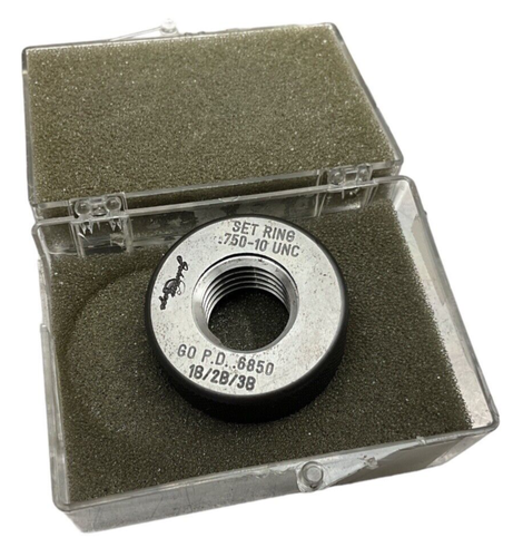 JOHNSON GAGE .750-10 UNC SET RING .6850 | eBay