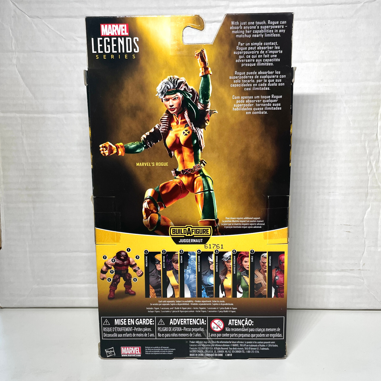 Marvel Legends Series Rogue 6" action figure Hasbro BAF Juggernaut 2016 ...
