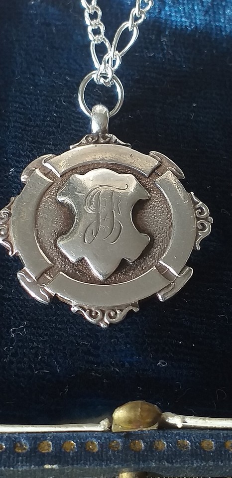 Antique Vintage Hallmarked 1933 Birmingham Sterling Silver FOB Pendant ...