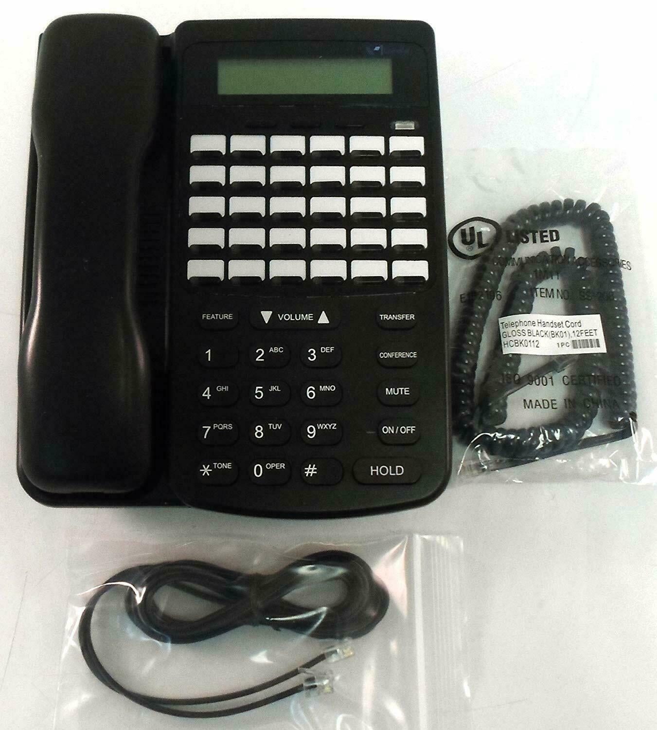 Comdial DX-80 7260-00 Phone Warranty 30-Button LCD Digital Black Tested ...
