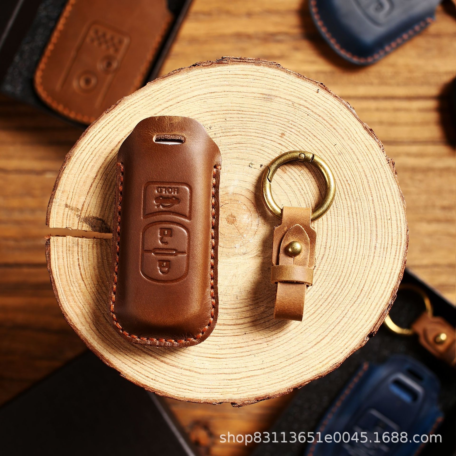 Leather Smart Car Key Fob Case Cover Shell For Mazda 2 3 5 6 BL BM GJ ...