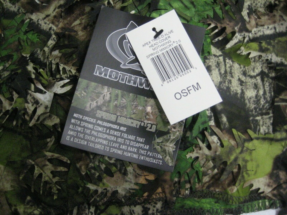 Mothwing Spring Mimicry 2.0 Turkey Hunting Camo 3D Leafy Facemask Hood ...