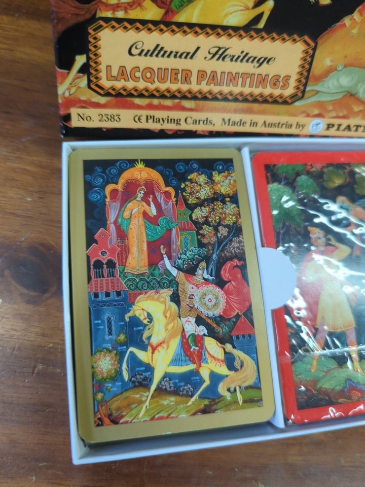 Cultural Heritage Lacquer Paintings Playing Cards by PIATNIK - 2 Decks ...