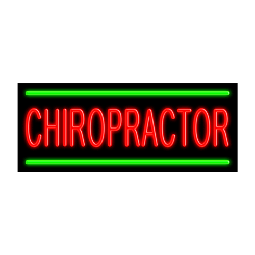 Chiropractor Glass Neon Sign 32"L x 13"H #10524 | eBay