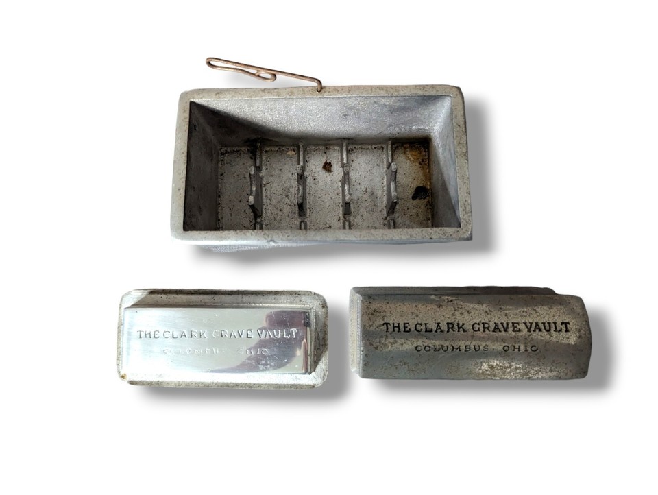The Clark Grave Vault Co miniature burial vault salesman sample ...