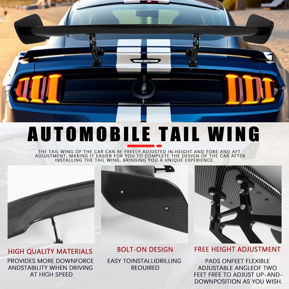 For HYUNDAI ELANTRA N 57" Rear Trunk Spoiler Racing GT Style Wing ...