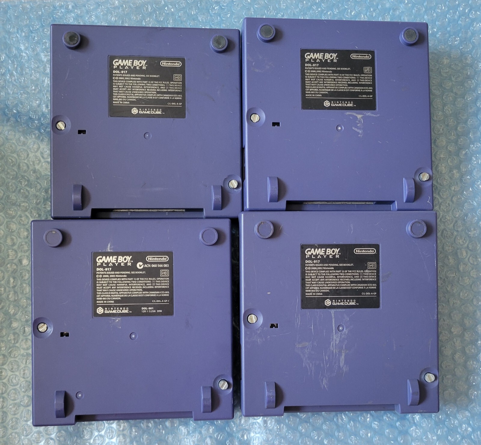 Lot Of 4 Indigo / Purple Gameboy Players For Nintendo GameCube ...