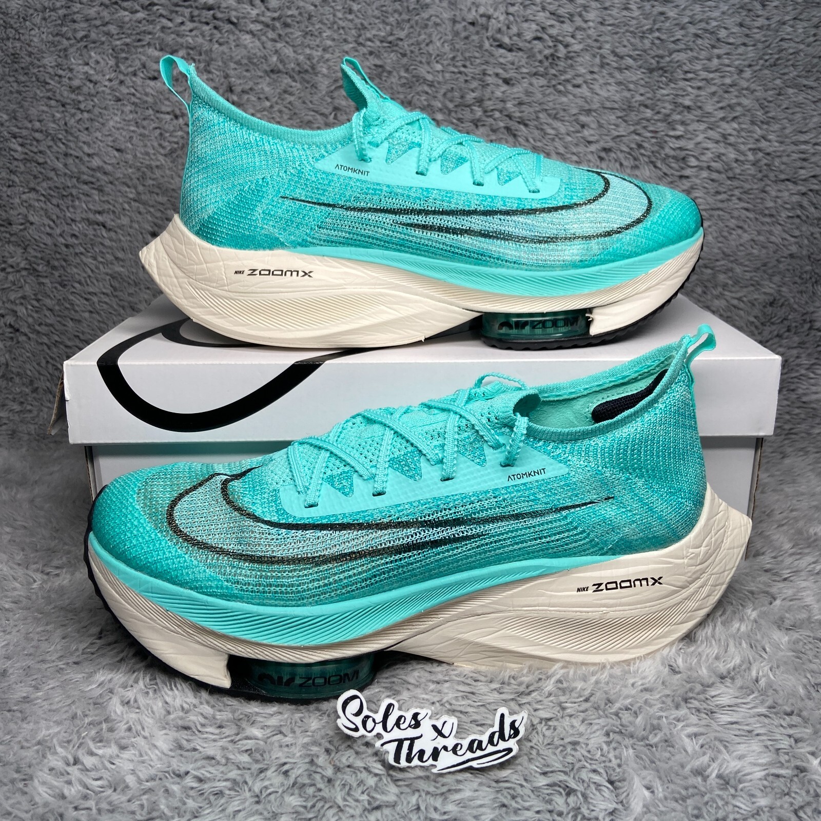 Nike Air Zoom AlphaFly NEXT% Flyknit Men Size 9 Hyper Turquoise CI9925 ...