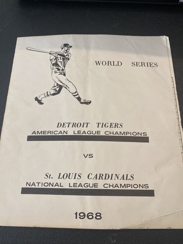 1968 WORLD SERIES~OFF STADIUM PROGRAM~GAME #6~NORTHRUP GRAND SLAM ...