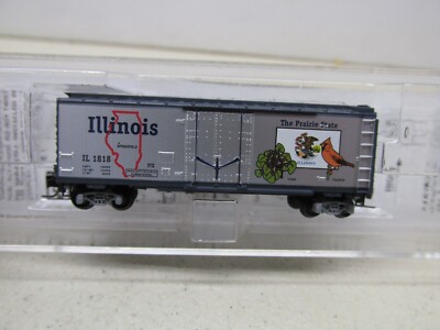 Z SCALE ~ MICRO TRAINS ~ ILLINOIS STATE 40' BOX CAR # 1818 | eBay