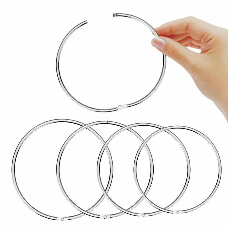 5-100pcs Large Hinged Split Ring Jailer Key Ring Durable Holder Hoop 25 ...