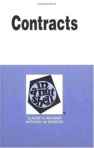 Contracts in a Nutshell (Nutshell Series,) - Paperback - GOOD ...