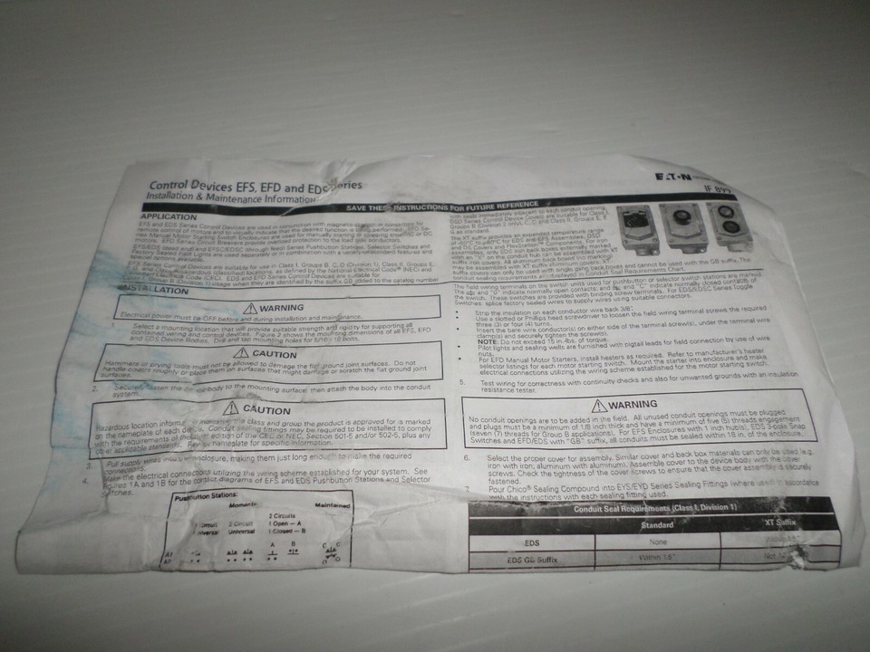 ⭐NEW IN BOX⭐ EATON CROUSE HINDS EDSC2129 EXPLOSION PROOF FACTORY SEALED ...